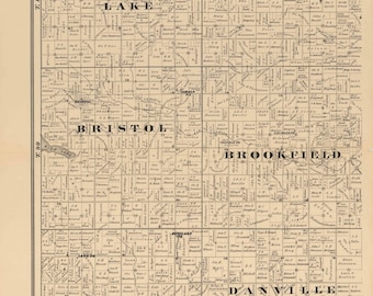 1916 Map of Wall Lake Sac County Iowa Lake View - Etsy