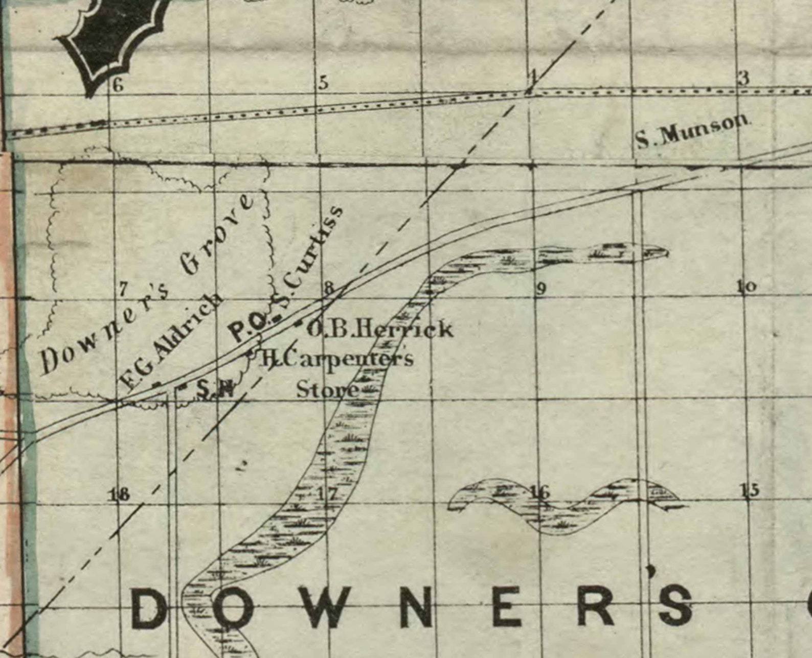 Cook & Dupage Counties Illinois 1851 Old Wall Map Reprint - Etsy