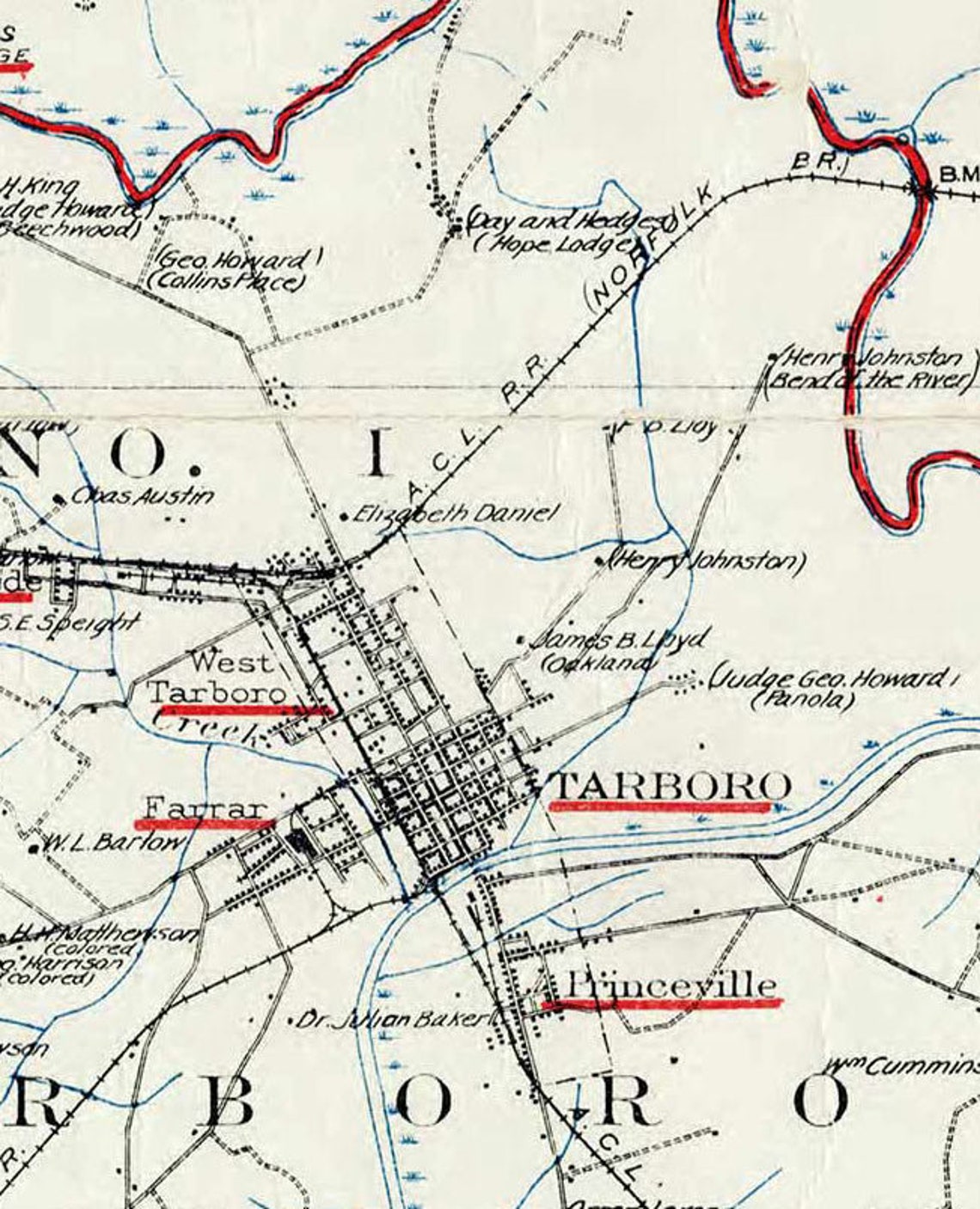 Edgecombe County North Carolina 1905 Old Wall Map With | Etsy