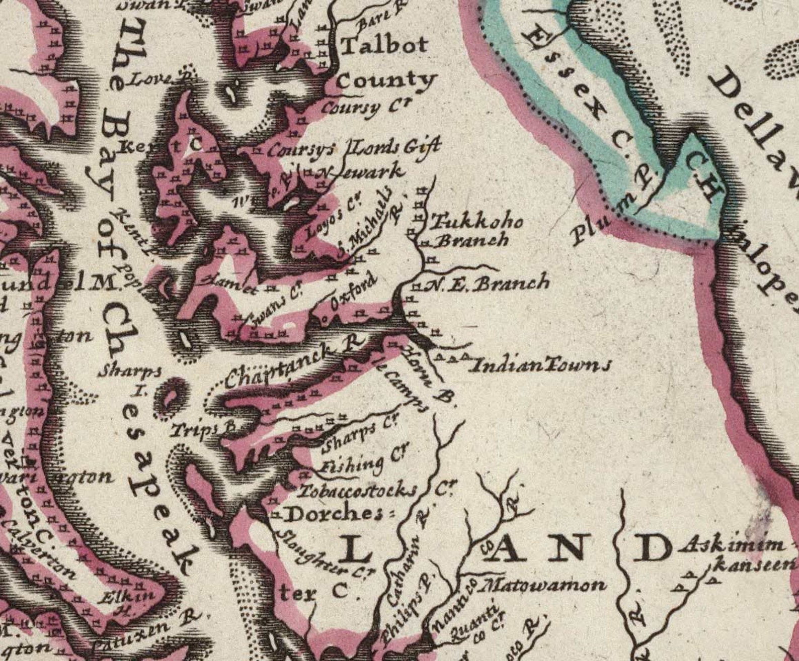 Virginia and Maryland chesapeake Bay and Delmarva 1736 Map - Etsy