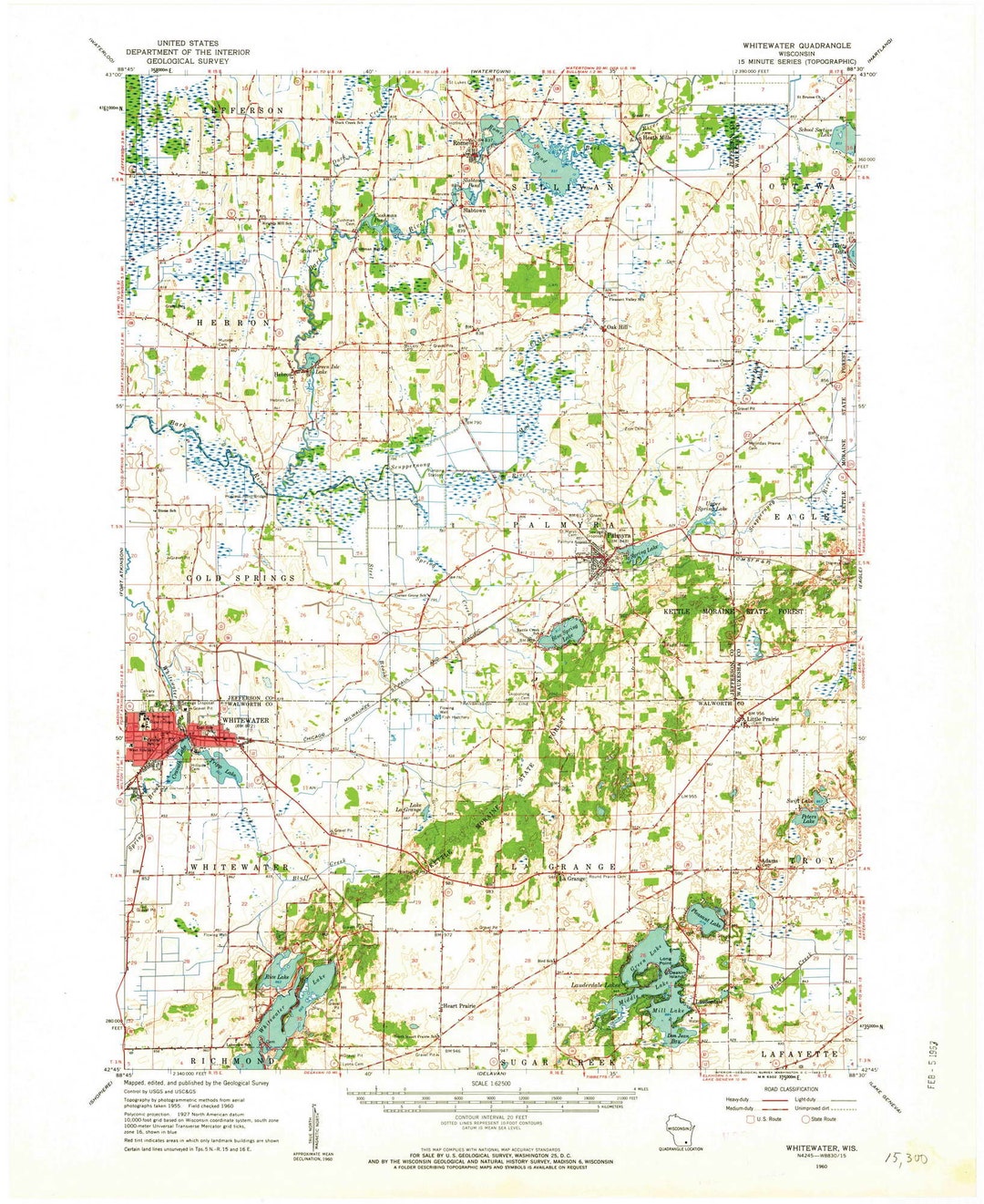 Whitewater 1960 1963 Old Topo Map Tripp Lake Whitewater Lake Quad ...