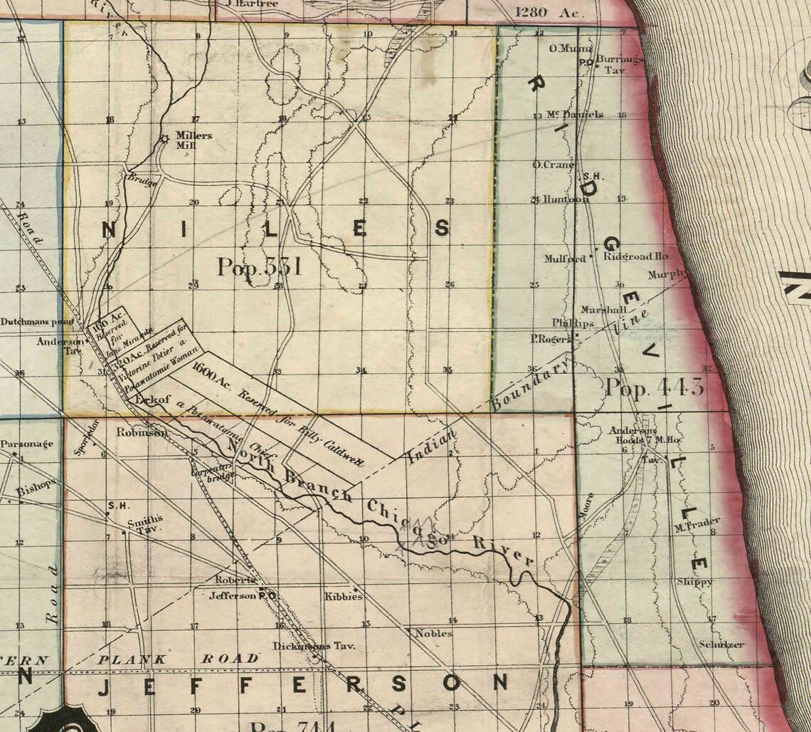 Cook & Dupage Counties Illinois 1851 Old Wall Map Reprint - Etsy