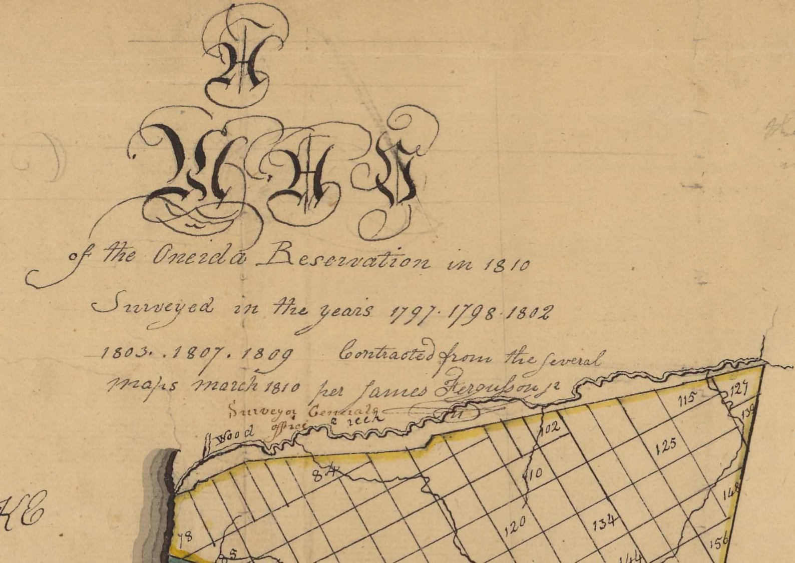Oneida Reservation 1810 Map New York Old Lots Map Indian - Etsy