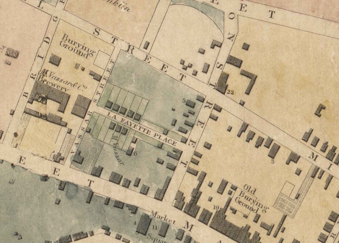 Poughkeepsie New York Old Map Reprint 1834 Homeowner Names - Etsy