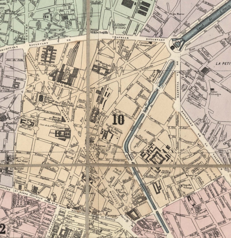 Old Map of Paris 1878 France -- Paris and Environs Including Early ...