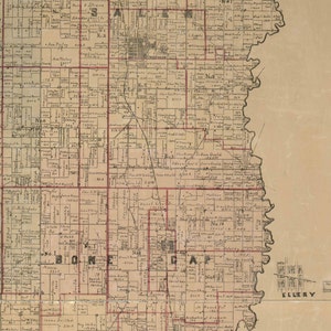 Edwards County Illinois 1891 - Old Wall Map Reprint With Homeowner ...