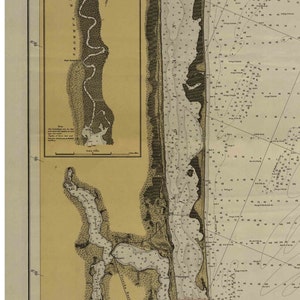 Jupiter Inlet - 1931 Nautical Map Reprint -florida - 80000 AC Chart 163 ...