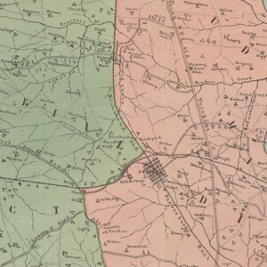 Chesterfield County Virginia 1888 Old Wall Map With Homeowner Names ...