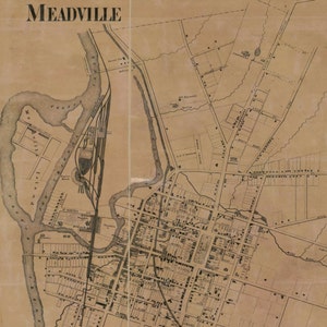 Crawford County Pennsylvania 1865 - Old Wall Map With Homeowner Names ...