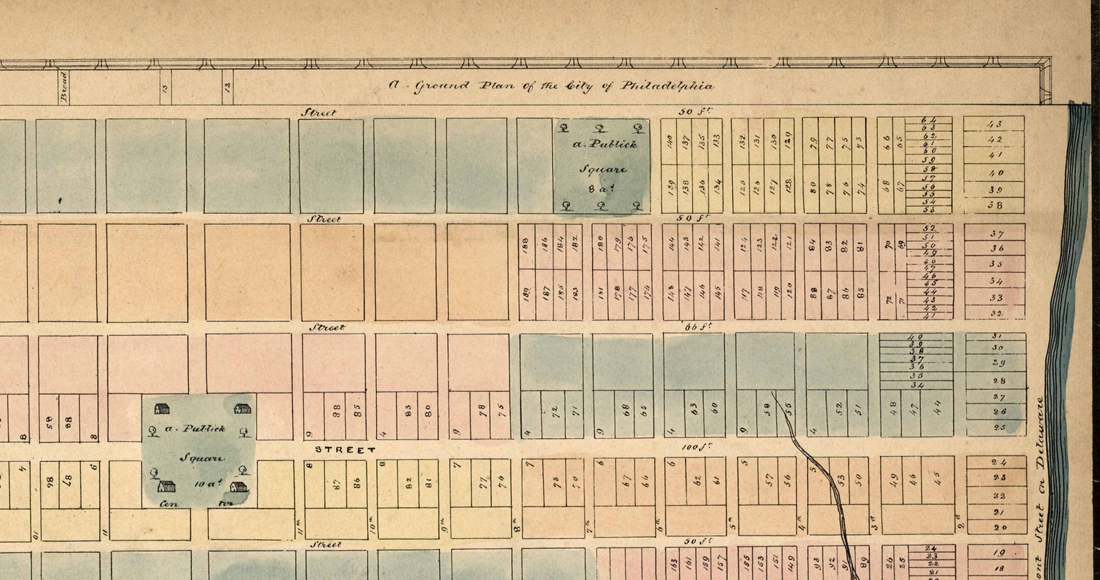 Philadelphia Ca. 1774 Old Map Reprint Republished in 1843 - Etsy