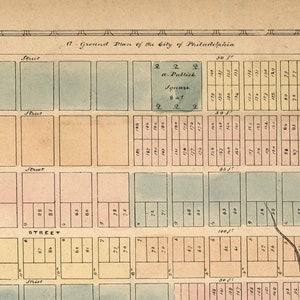 Philadelphia Ca. 1774 - Old Map Reprint - Republished in 1843 - John ...