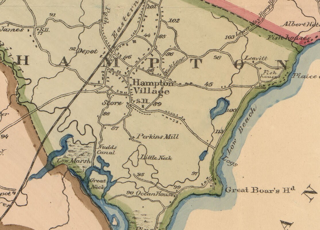Rockingham County (partial) Seacoast 1876 Old Wall Map New Hampshire ...