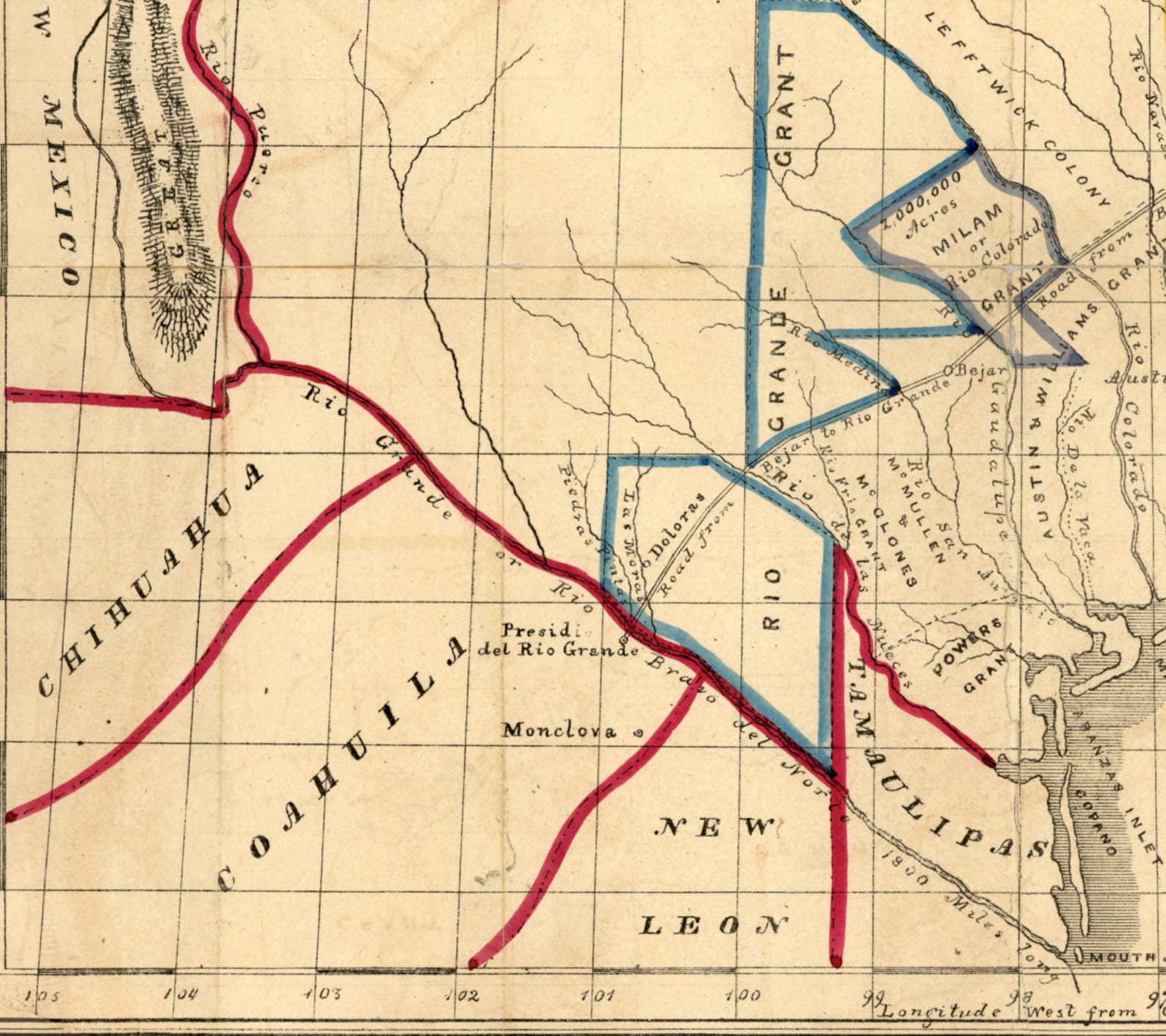 Republic of Texas 1842 State Map John Woodward Reprint | Etsy