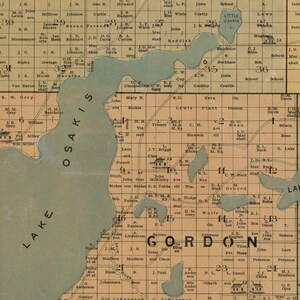 Todd County Minnesota 1890 - Old Wall Map Reprint With Homeowner Names ...