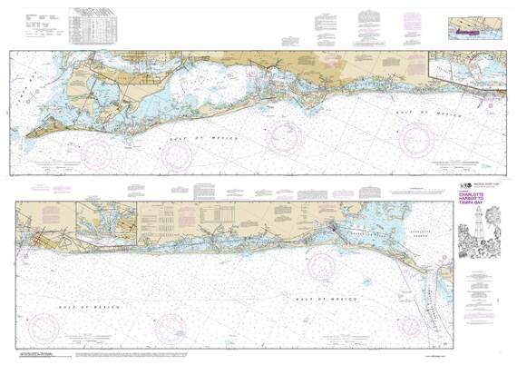 Charlotte Harbor Tampa Bay 2014 Map Nautical Chart Reprint | Etsy