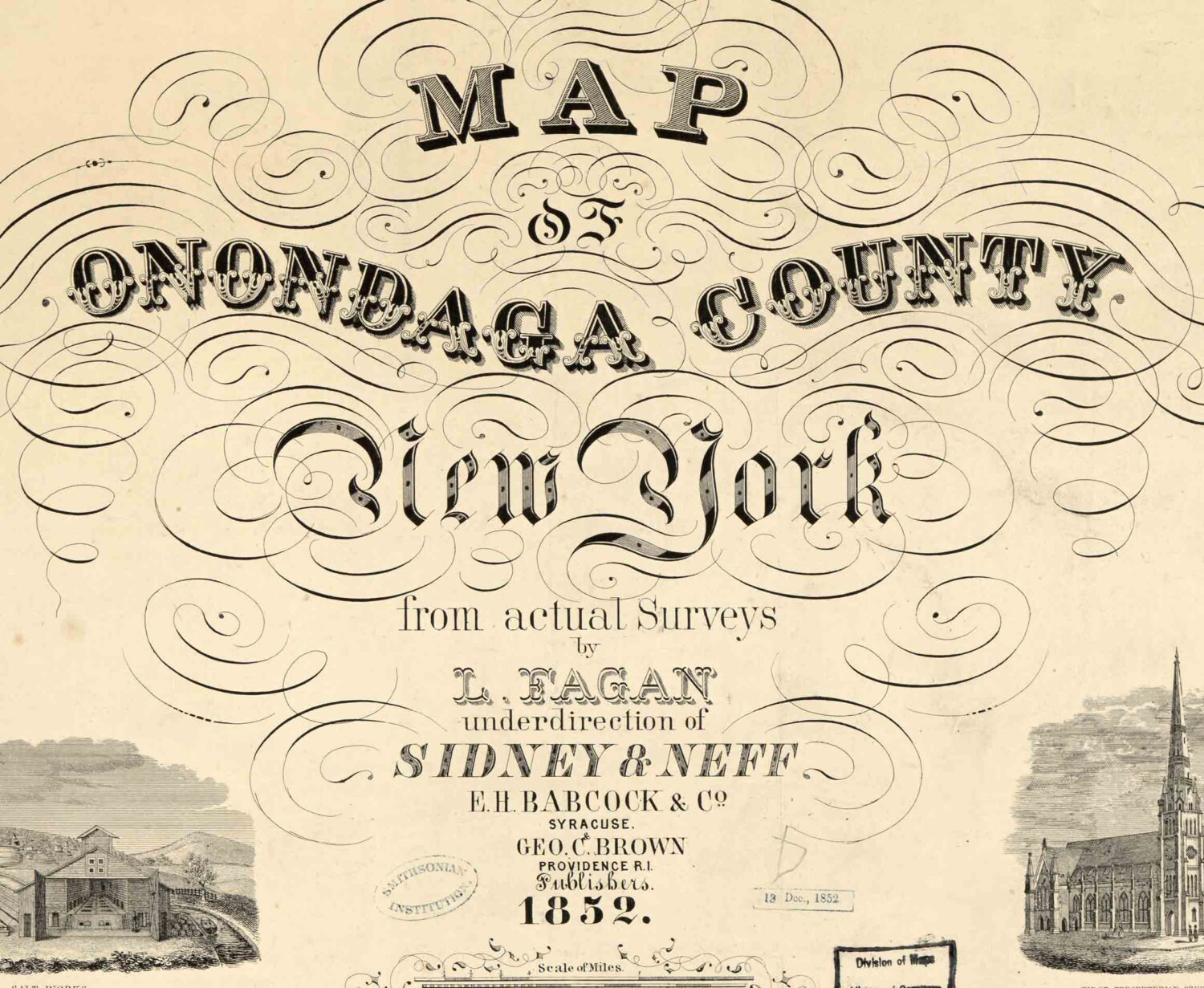 Onondaga County New York 1852 Old Wall Map Reprint With | Etsy