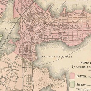 Boston 1875 Map by J.B. Beers - Reprint - Etsy