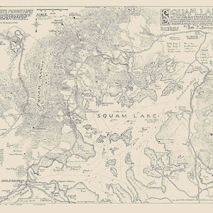 Squam Lake 1920 Map Reprint - New Hampshire - Etsy