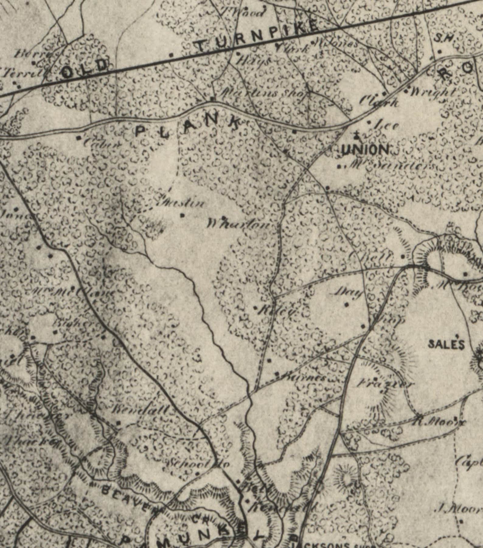 Orange County Virginia 1864 Old Wall Map With Homeowner | Etsy