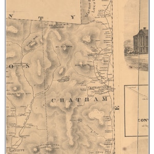 Chatham 1861 Old Town Map With Homeowner Names New Hampshire - Etsy