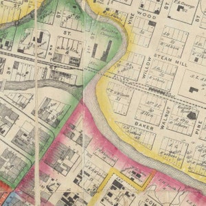 Houston Texas 1869 Old Map Very Detailed -owner Names - Reprint - Texas ...