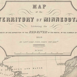 Minnesota Territory 1849 North Dakota South Dakota Wisconsin Native ...