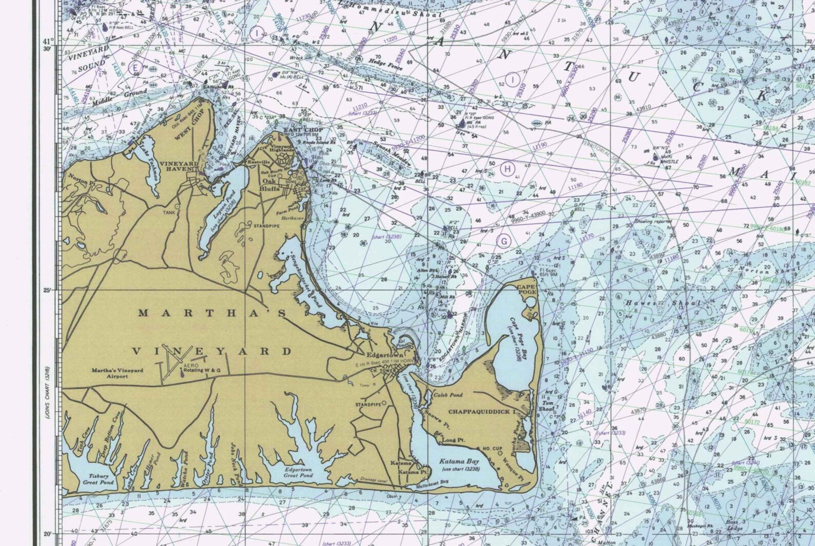 Nantucket Sound and Approaches 1984 Nautical Map Reprint - Etsy