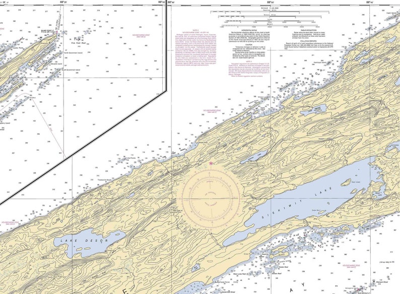 Isle Royale 2004 Lake Superior Minnesota Nautical Map - Etsy