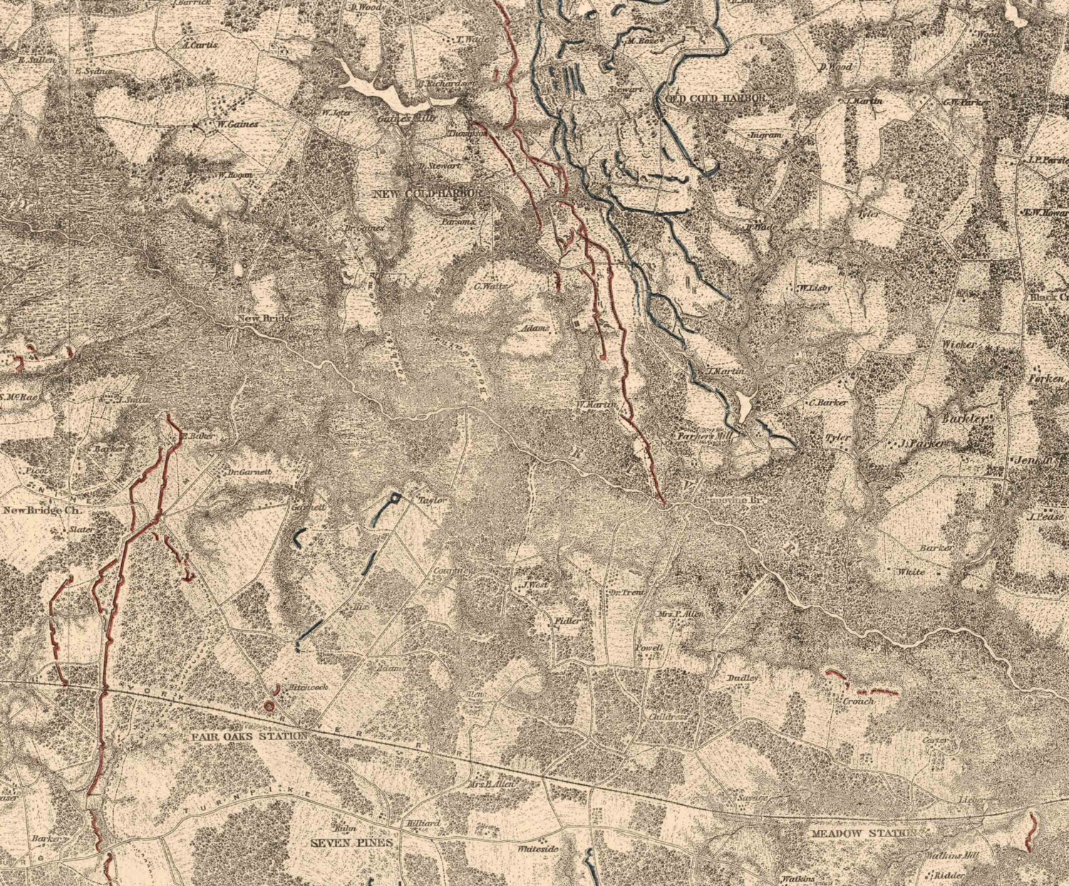 Richmond Virginia 1867 Area Map With Homeowner Names - Etsy