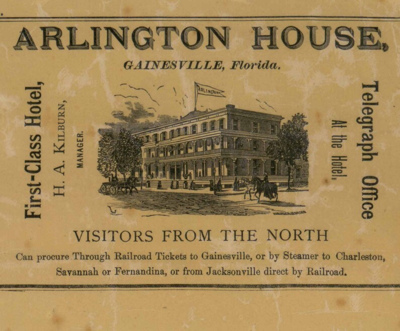 Alachua County Florida 1880 Old Wall Map Reprint With - Etsy