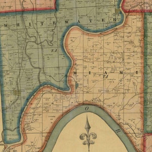 Hamilton County Ohio 1856 - Old Wall Map Reprint With Homeowner Names ...