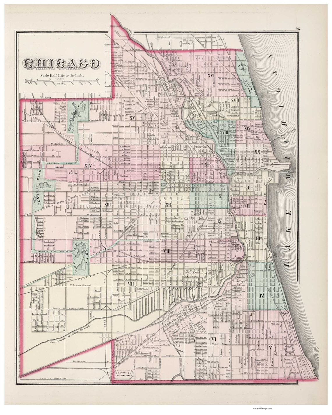 Chicago 1878 Old Map O.W. Gray Cities Map USA Atlas - Etsy