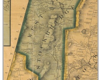 Stockbridge Ma Map - Etsy