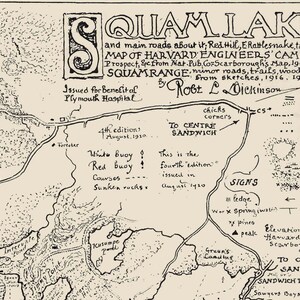 Squam Lake 1920 Map Reprint - New Hampshire - Etsy