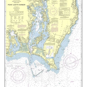 Point Judith Harbor RI - 2013 Nautical Map by the USCGS - Reprint ...
