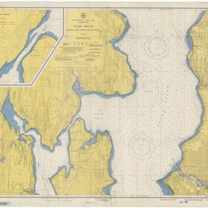 Apple Cove Point - Keyport 1947 Nautical Map, Washington, Reprint PC ...