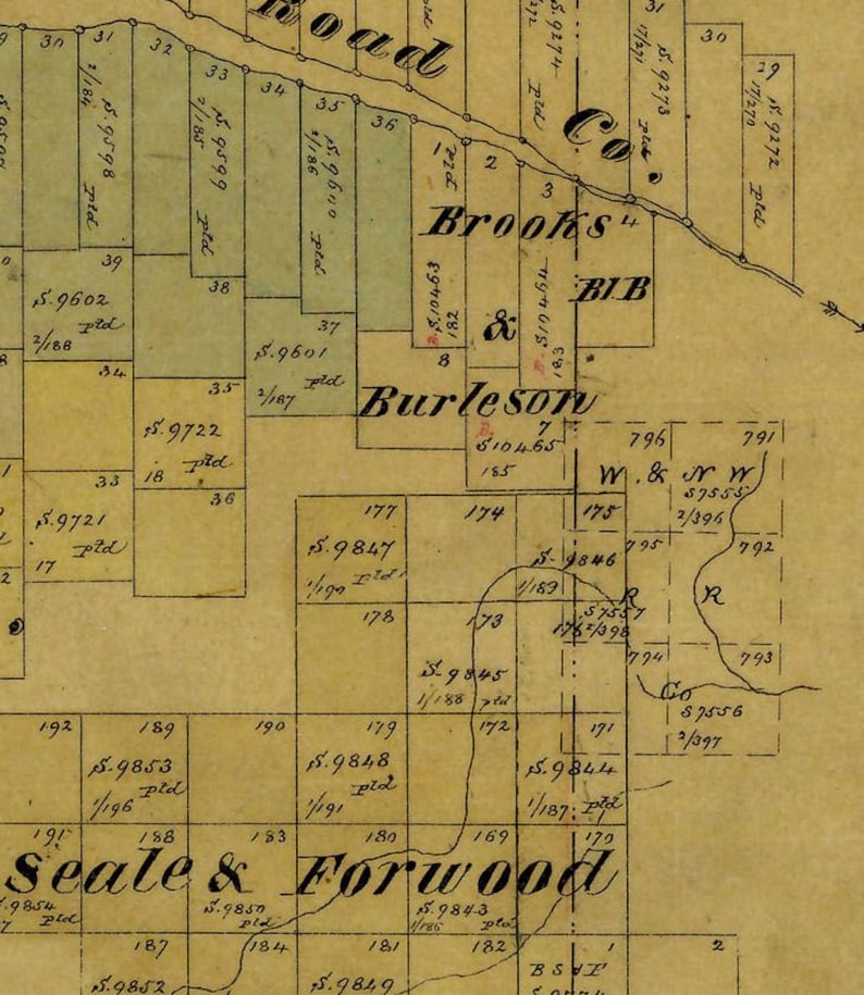 Hall County Texas 1881 Old Wall Map Reprint With Lot | Etsy