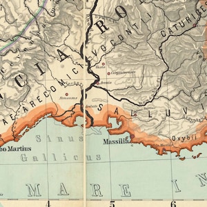 France 1887 -- Latin Gallia -- France in Roman Times -- Text in Latin ...