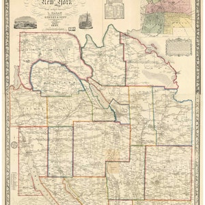 Onondaga County New York 1852 - Old Wall Map Reprint With Homeowner ...