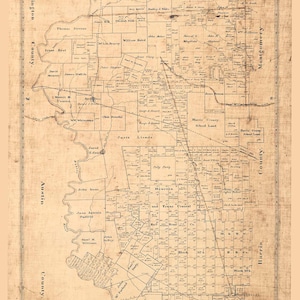 Waller County, Texas - 1897 (1900) - Old Wall Map Reprint With Land ...