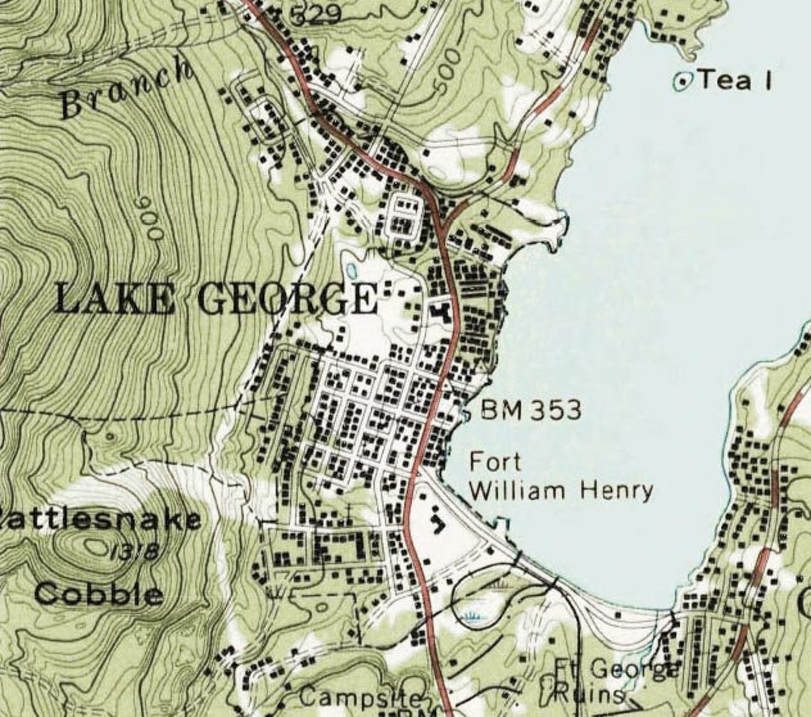 Lake George & Bolton Landing 1958 USGS Old Topographic Map - Etsy
