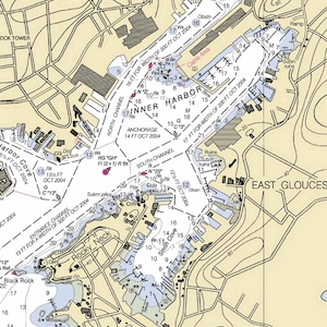 Gloucester Harbor & Annisquam River - 2010 Nautical Map - Massachusetts ...