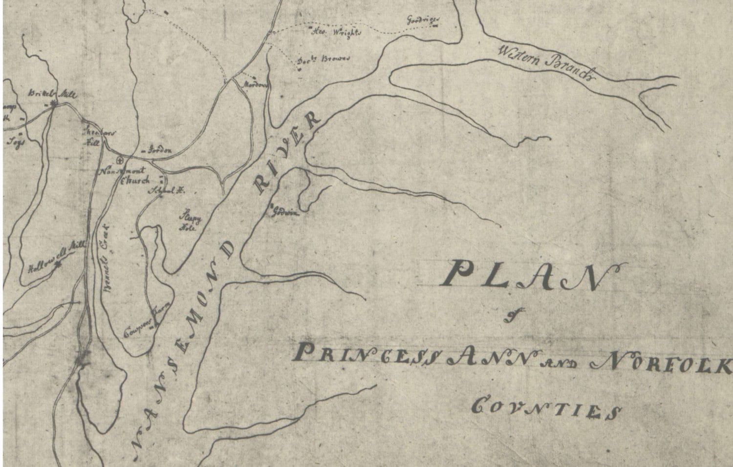 Princess Ann County Virginia 1780 Old Wall Map With Homeowner - Etsy