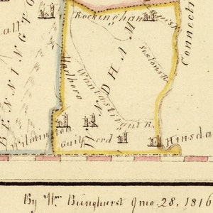 Vermont 1816 State Map - Bringhurst Reprint - Etsy
