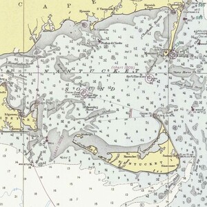 Georges Bank and Nantucket Shoals -1947 Nautical Map Reprint General ...