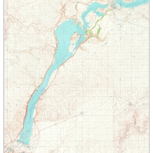Banks Lake and Grand Coulee Dam - Ca. 1968 - USGS Old Topographic Map ...