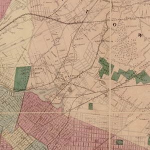Queens 1872 Old Town Map - With Homeowner Names New York Reprint ...