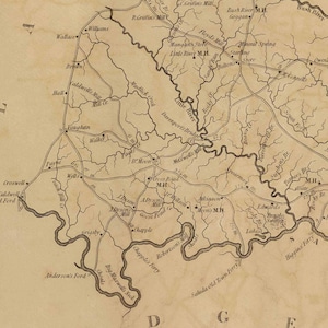 Newberry District South Carolina 1825 - Old County Wall Map - Homeowner ...