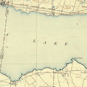 Oneida Lake - Ca 1906 Old Topographical Map - USGS Custom Composite ...