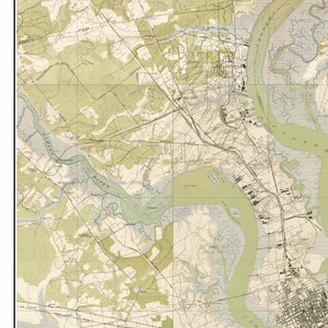 Charleston Area SC 1919 Old Topo Map - USGS Custom Composite Reprint ...